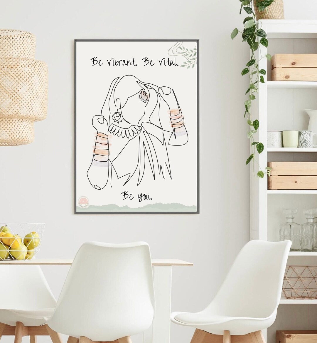 South Asian Woman in Sari Outline Wall Art, Single Line Drawing, Art ...