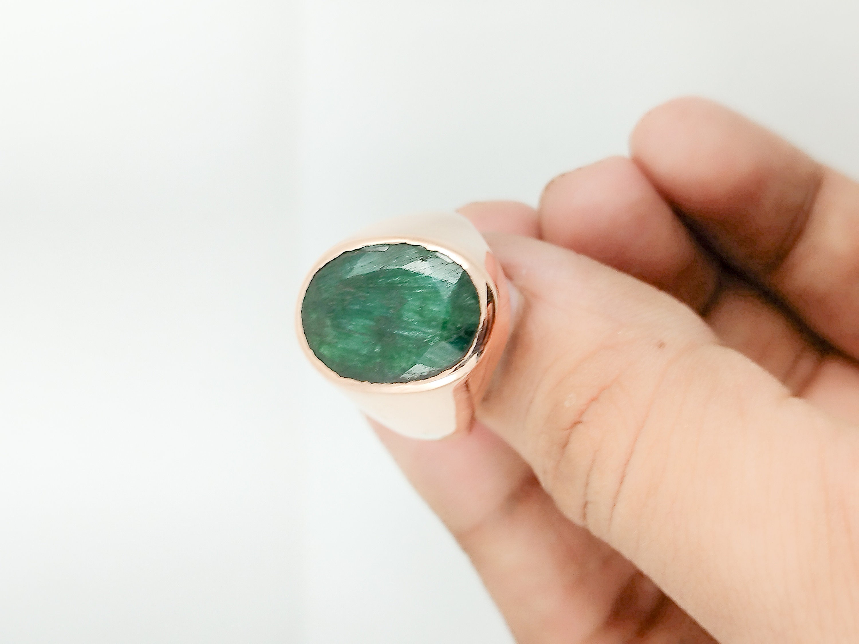 Signet Copper Ring Sapphire Stone Ring Handmade Copper Ring - Etsy