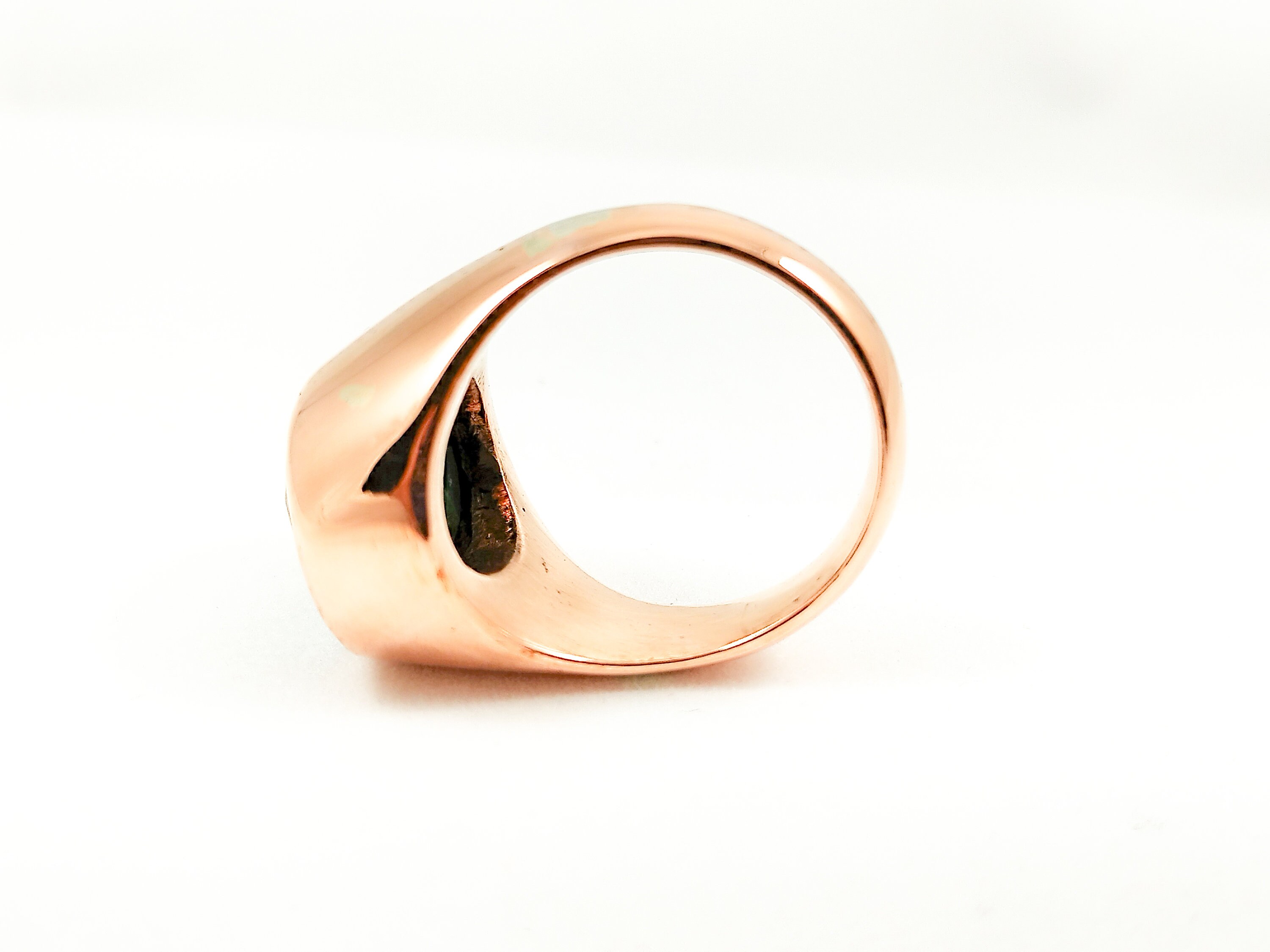Signet Copper Ring, Sapphire Stone Ring, Handmade Copper Ring, 925 ...