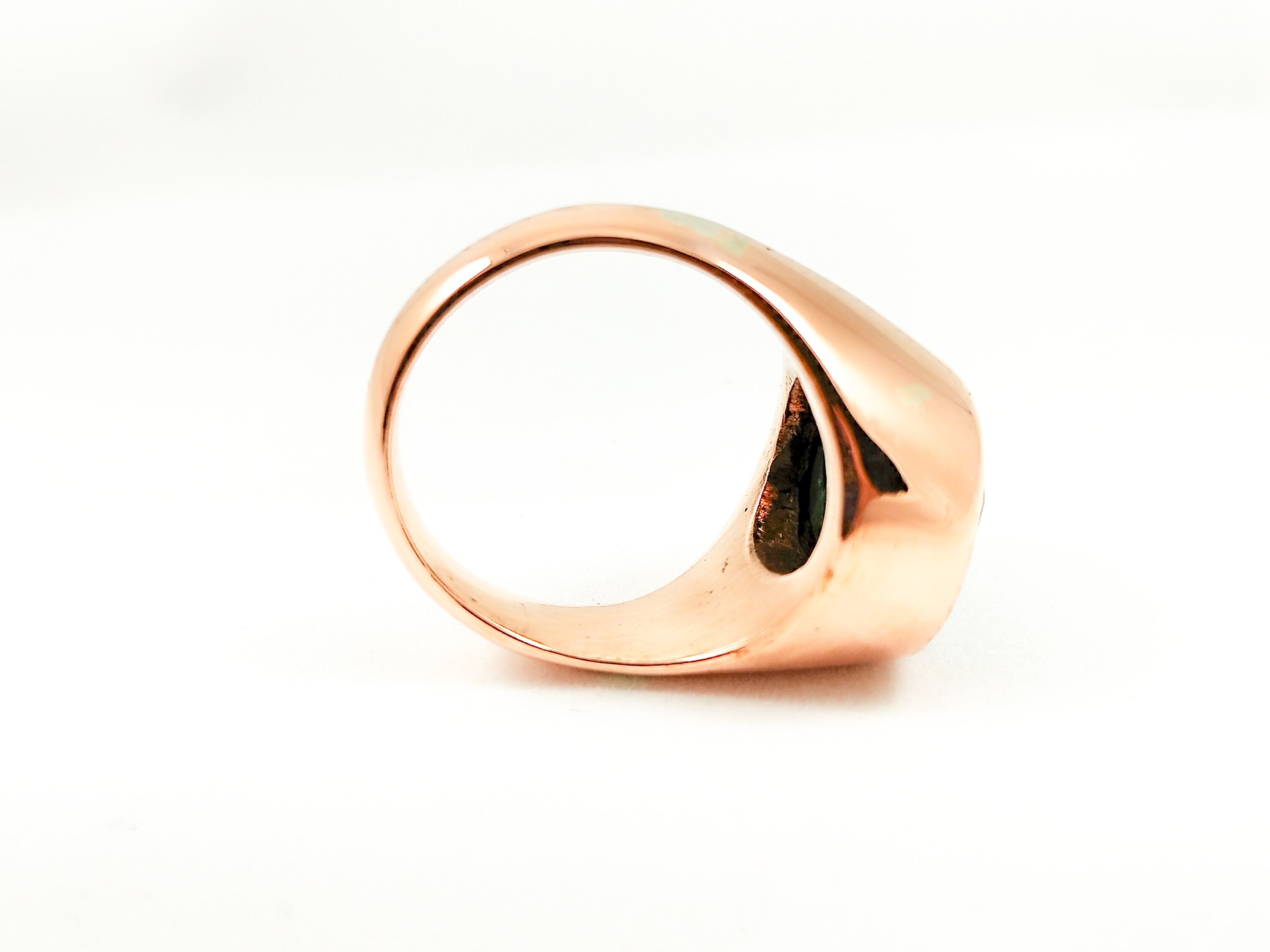 Signet Copper Ring, Sapphire Stone Ring, Handmade Copper Ring, 925 ...