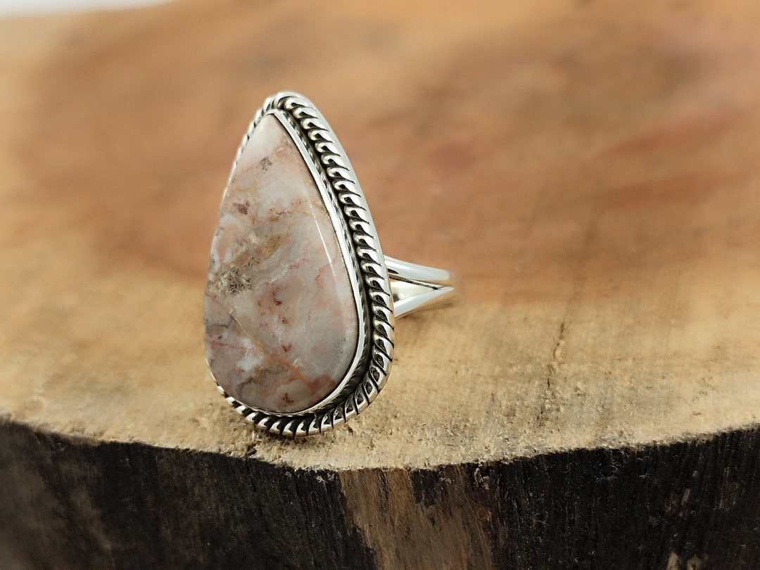Agate Cocktail Ring, Handmade Ring, Gemstone Ring, Statement Ring, 925 ...