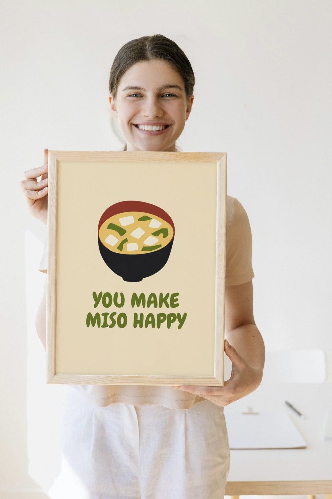 Japan Wall Art Print Miso Soup Japanese Theme Japanese Food Positive ...
