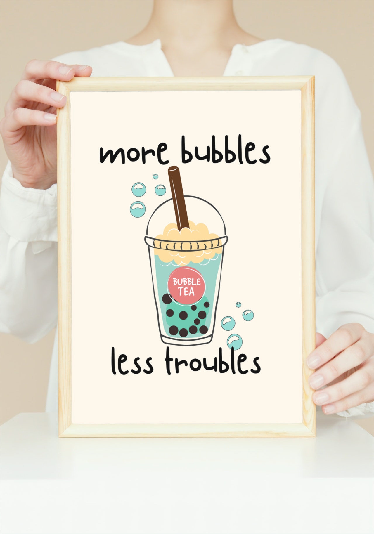 Japanese Wall Art Boba Tea Print Bubble Tea Instant Digital - Etsy