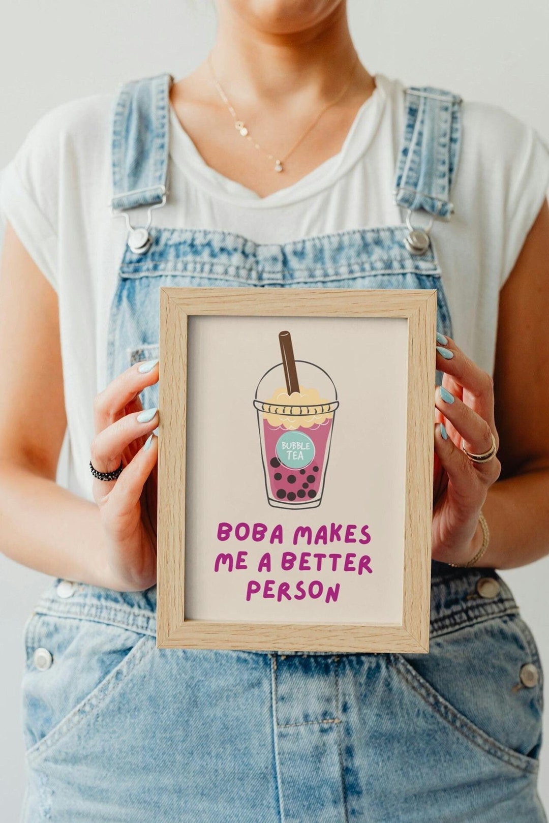 Boba Print Japanese Boba Tea Print Bubble Tea Pink Instant Digital ...