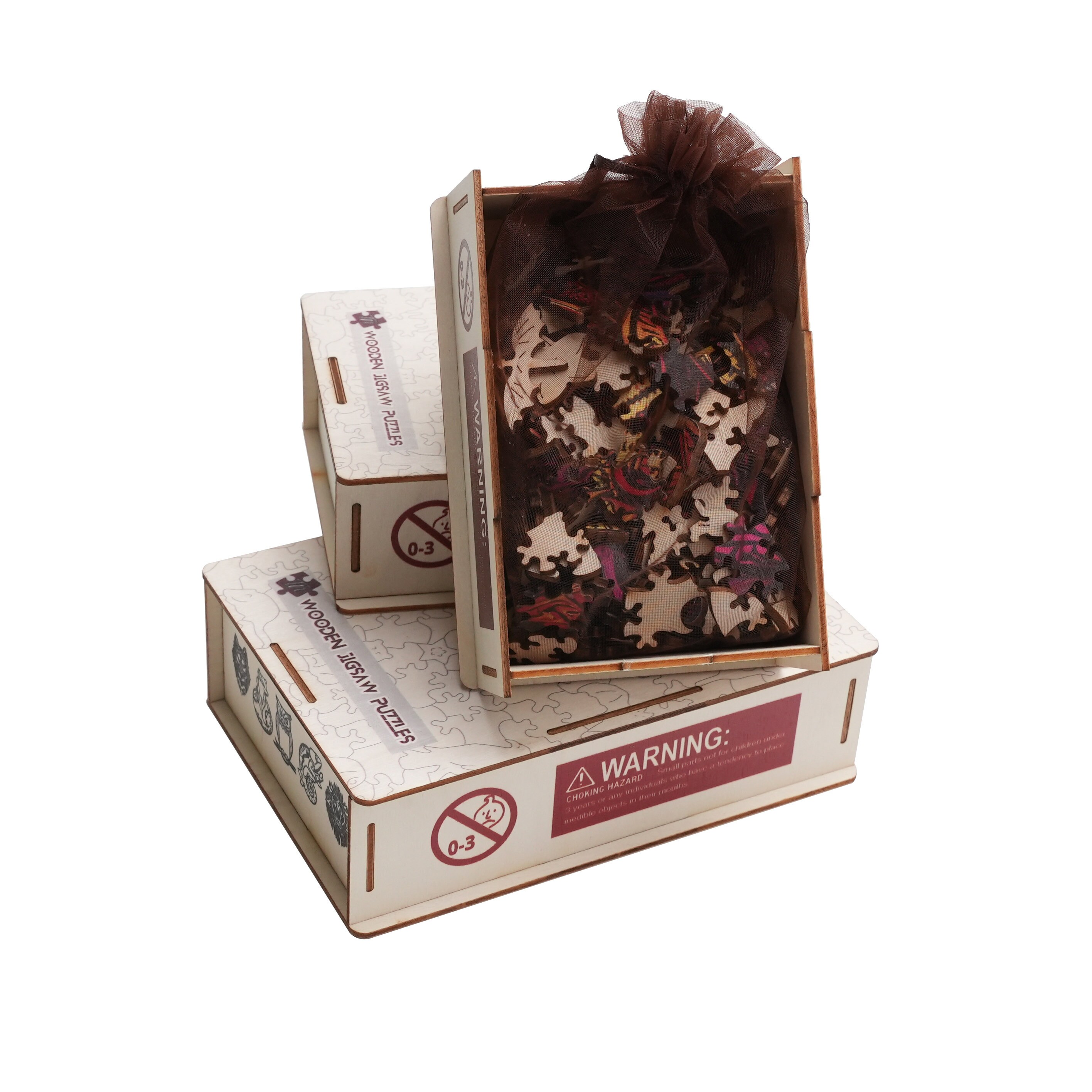 Rainbow Turtle Wooden Jigsaw Puzzle With Wood Box Packaging, Puzzles ...