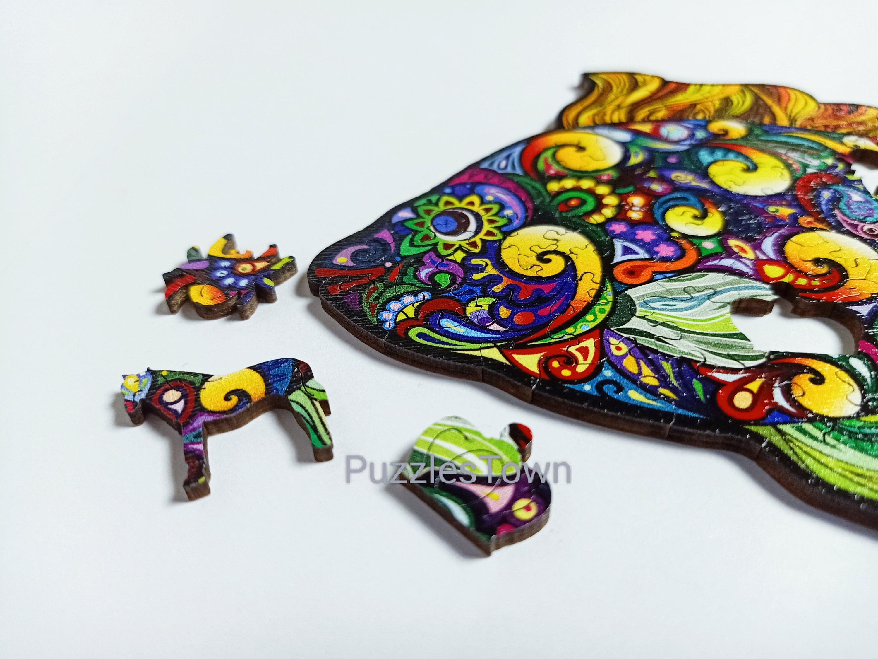 Fish Wooden Jigsaw Puzzle With Wood Box Packaging, Unique Gift for Kids ...
