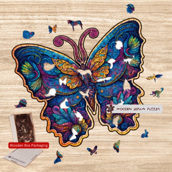 Wooden Butterfly Jigsaw Puzzles - Etsy