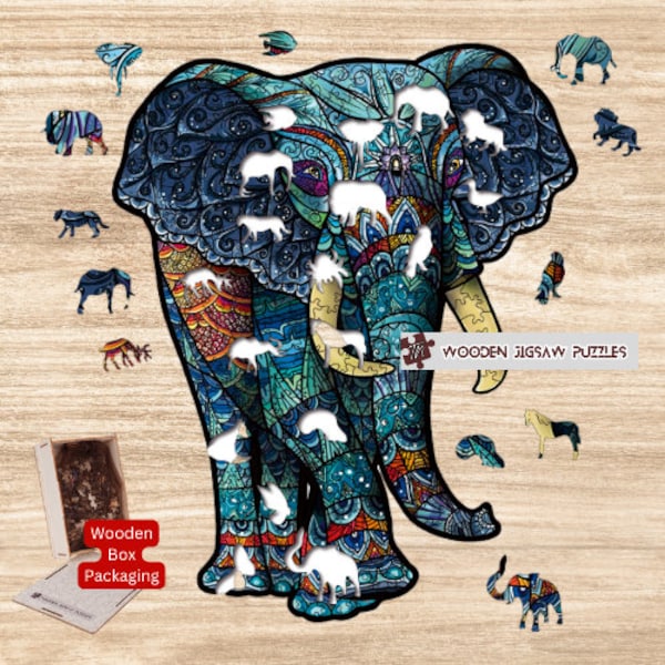 Elephant Puzzle - Etsy