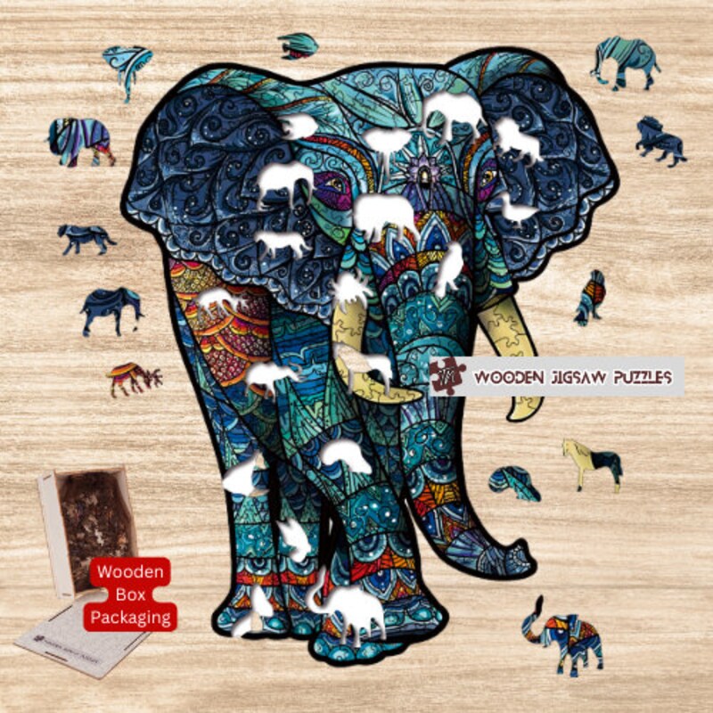 Elephant Puzzle - Etsy