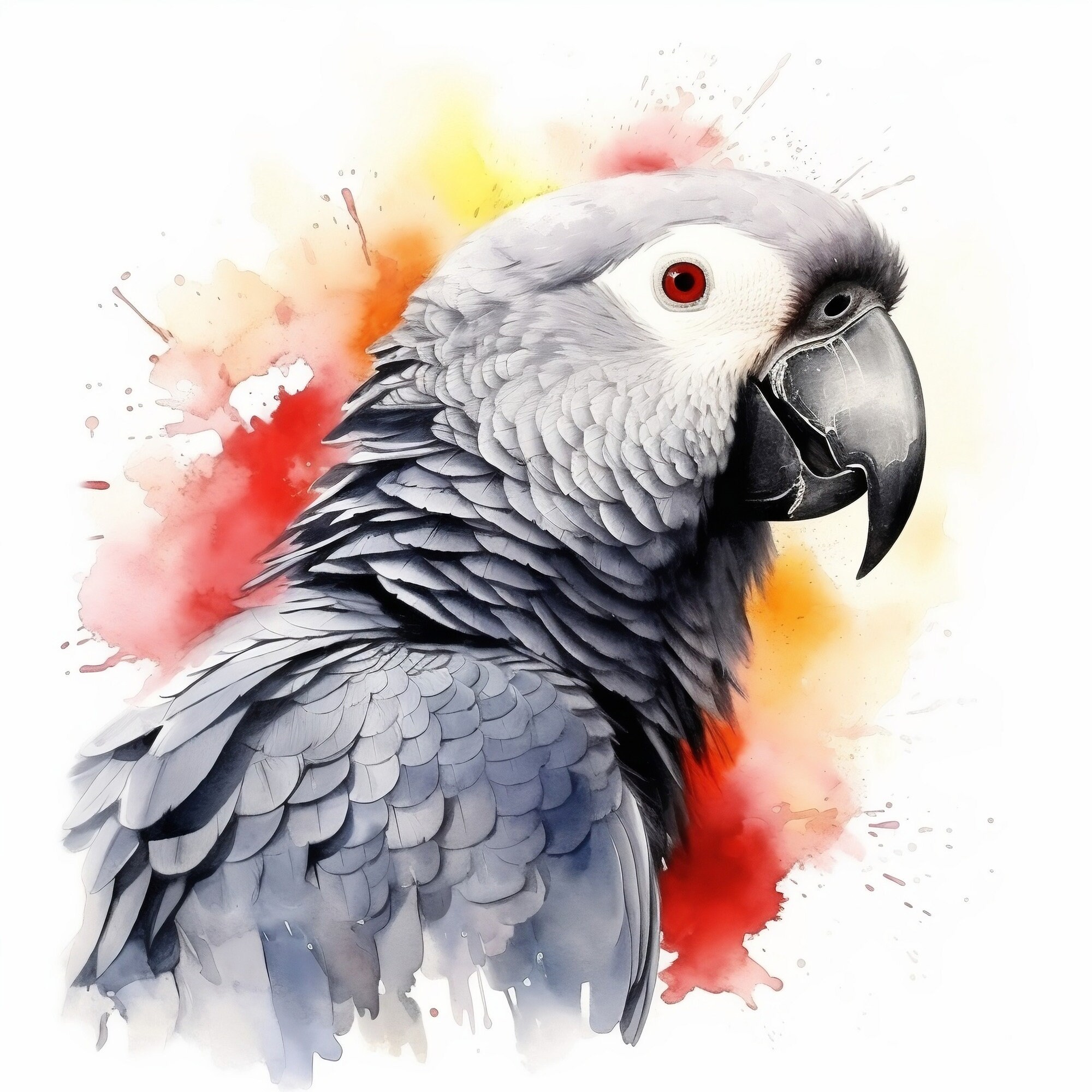 Congo Basin Animal Portrait Watercolor Clipart: Gorilla, Hippo ...
