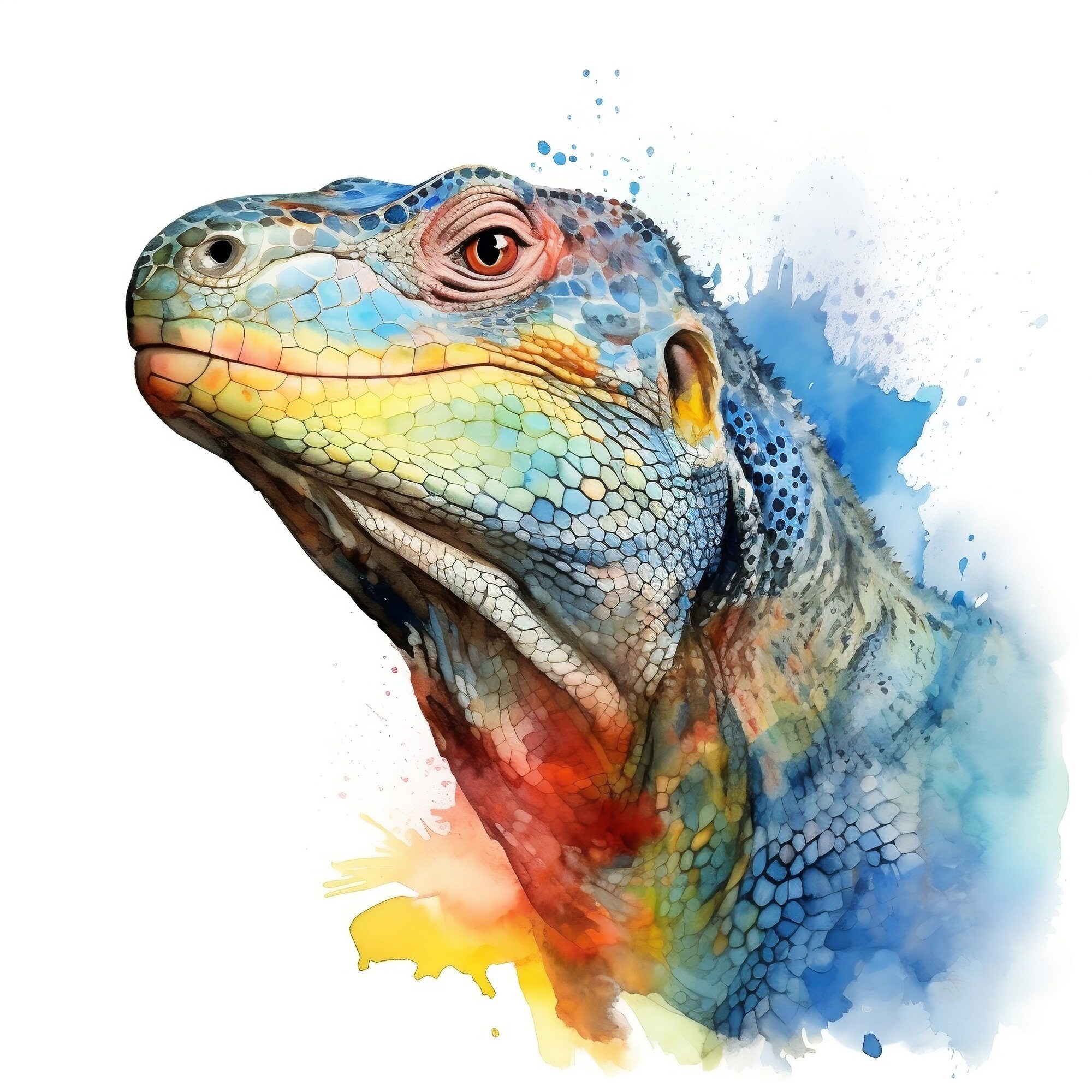 Congo Basin Animal Portrait Watercolor Clipart: Gorilla, Hippo ...