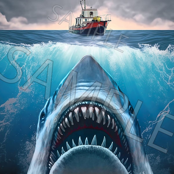 Printable Jaws Poster - Etsy