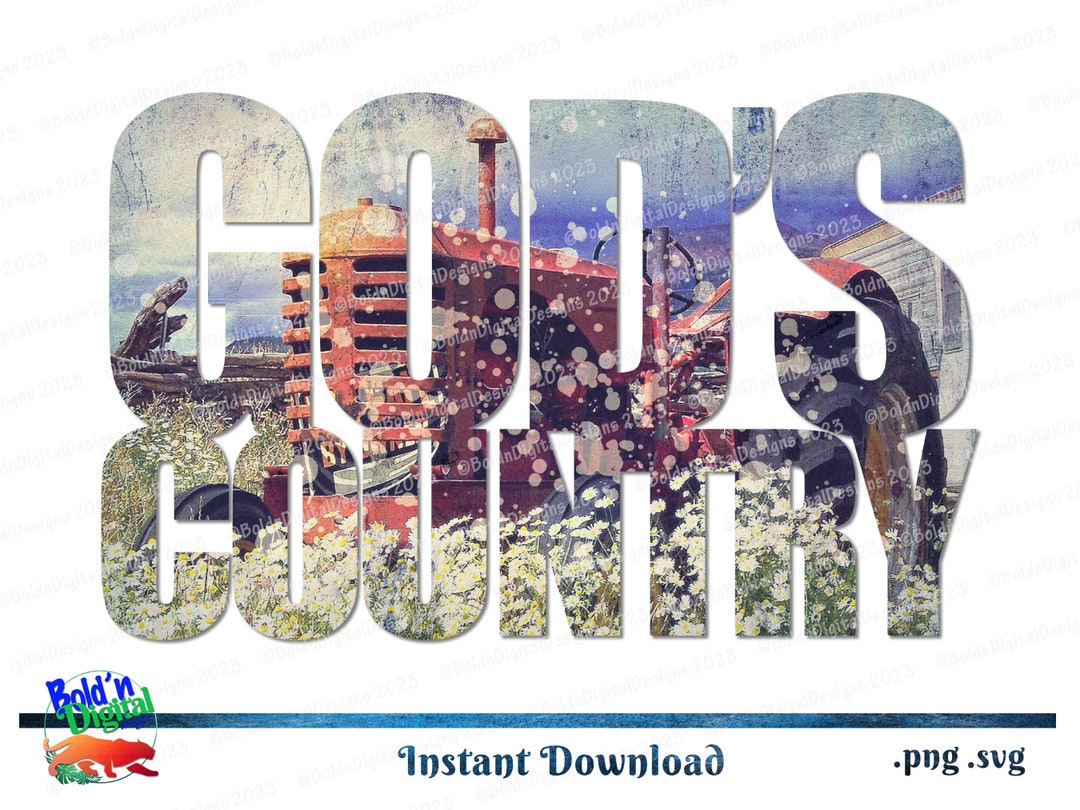 God’s Country SVG, Faith Country Design, Christian T-shirt PNG, Farm ...