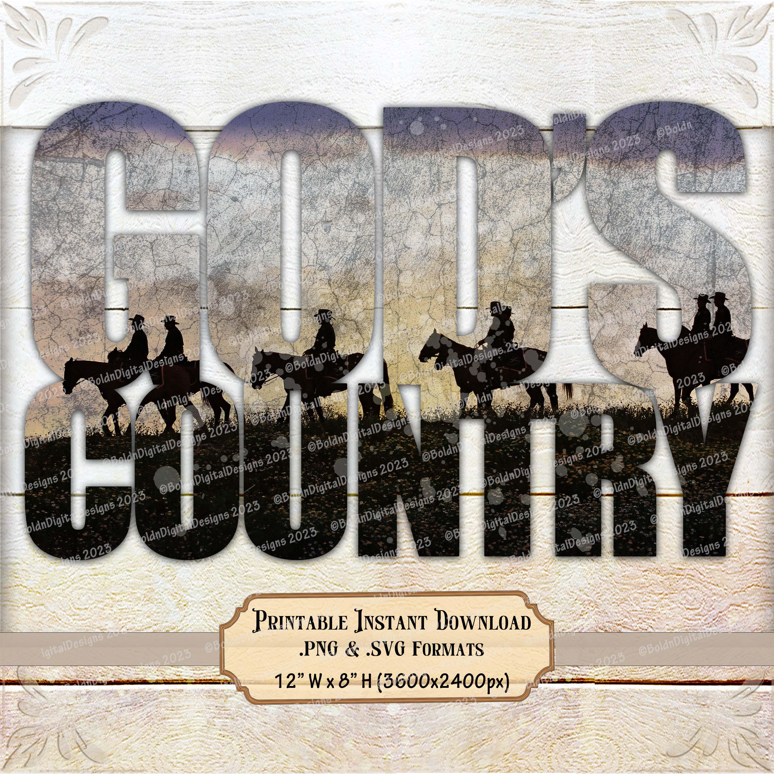 God’s Country SVG, Faith Country Design, Christian T-shirt PNG, Cowboy ...