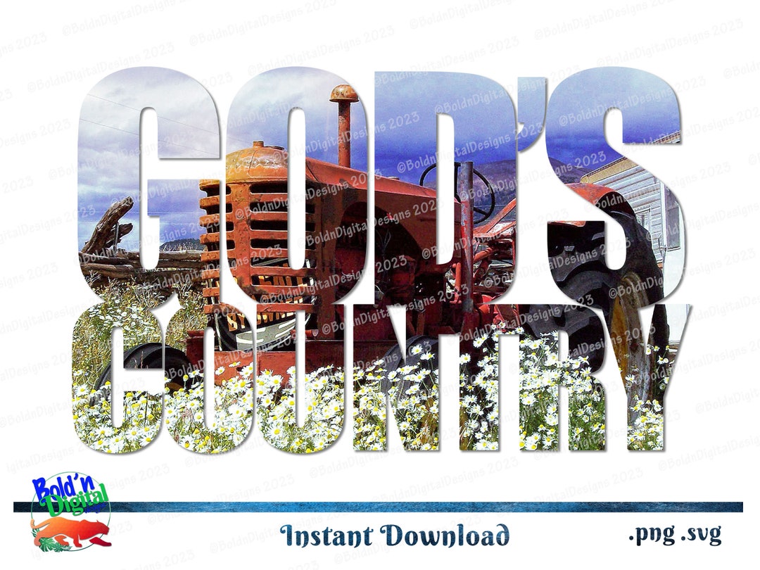 God’s Country SVG, Faith Country Design, Christian T-shirt PNG, Farm ...