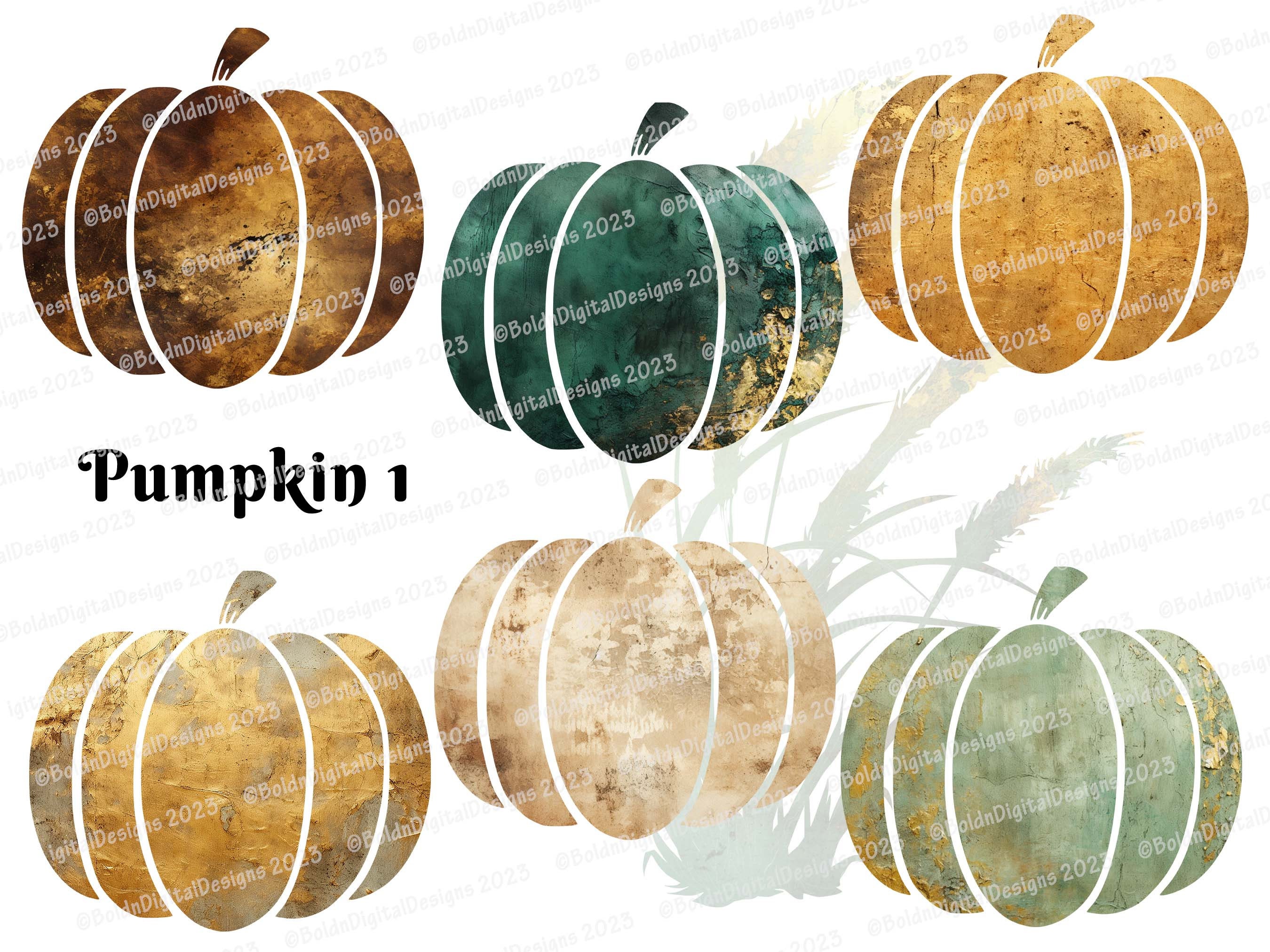 Distressed Fall PNG, Grunge Autumn SVG, Gilded Clip Art, Grunge Pumpkin ...