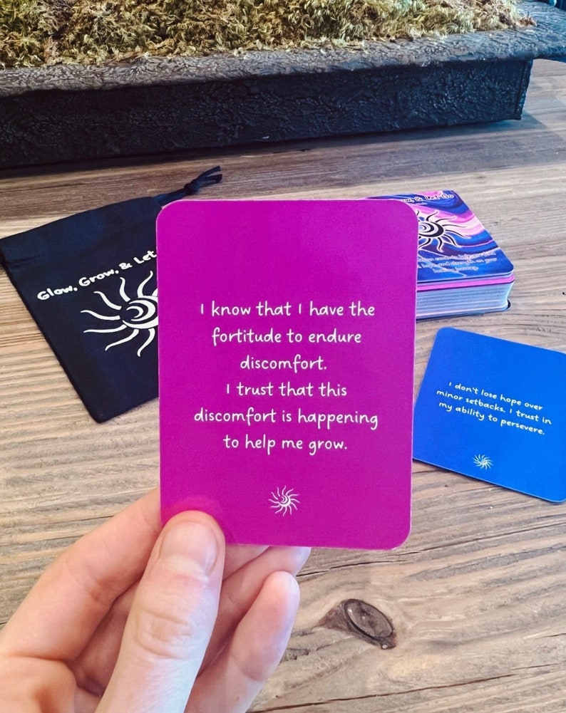 Glow, Grow, & Let Go - Healing Affirmation Cards | 52 Card Deck ...