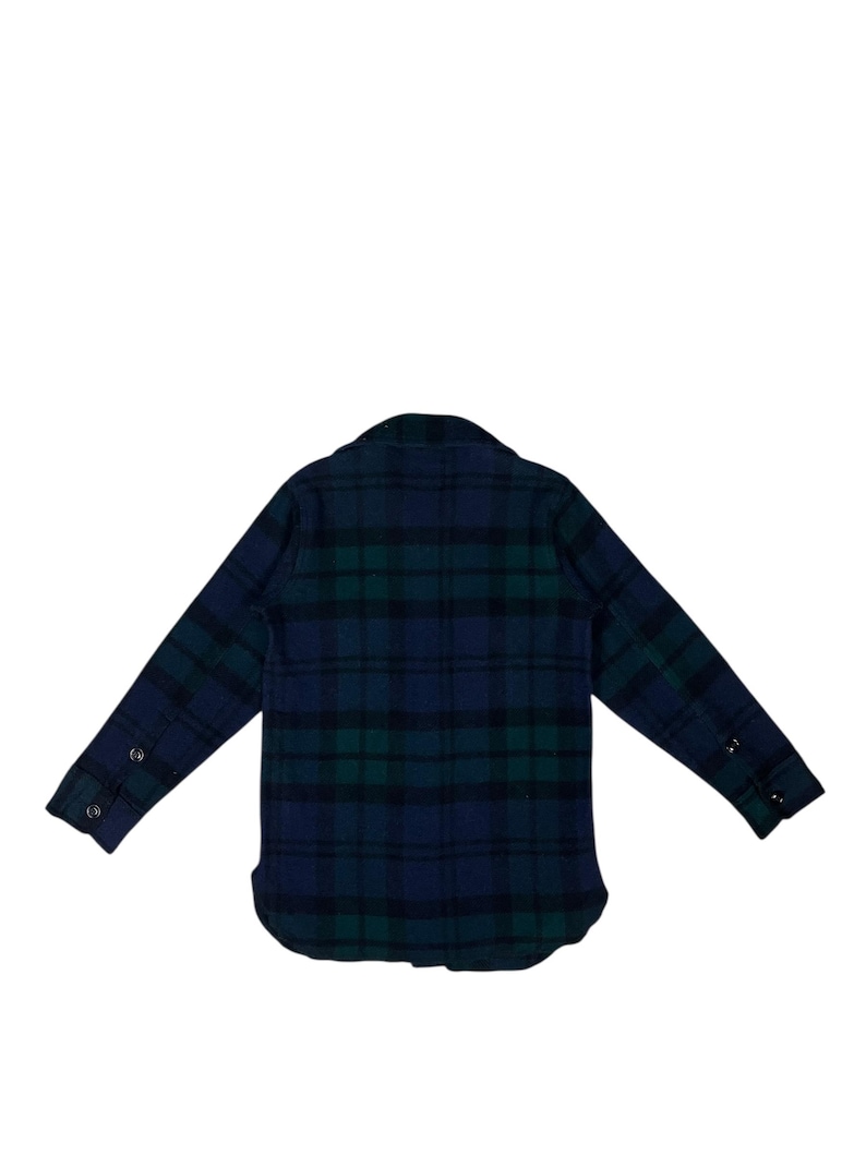 Vintage Johnson Woolen Mills Plaid Long Tail Shirt Tartan Wool Handmade ...