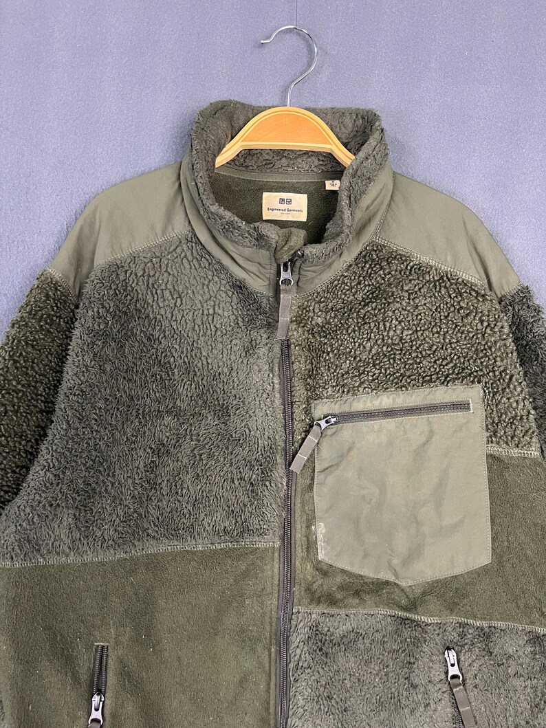 F/W 2019 Engineered Garments New York Uniqlo Patchwork Fleece Jacket ...