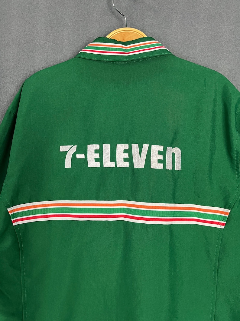 Vintage 7E 7-eleven Workers Uniform Work Wear Multipocket Zipper Long ...