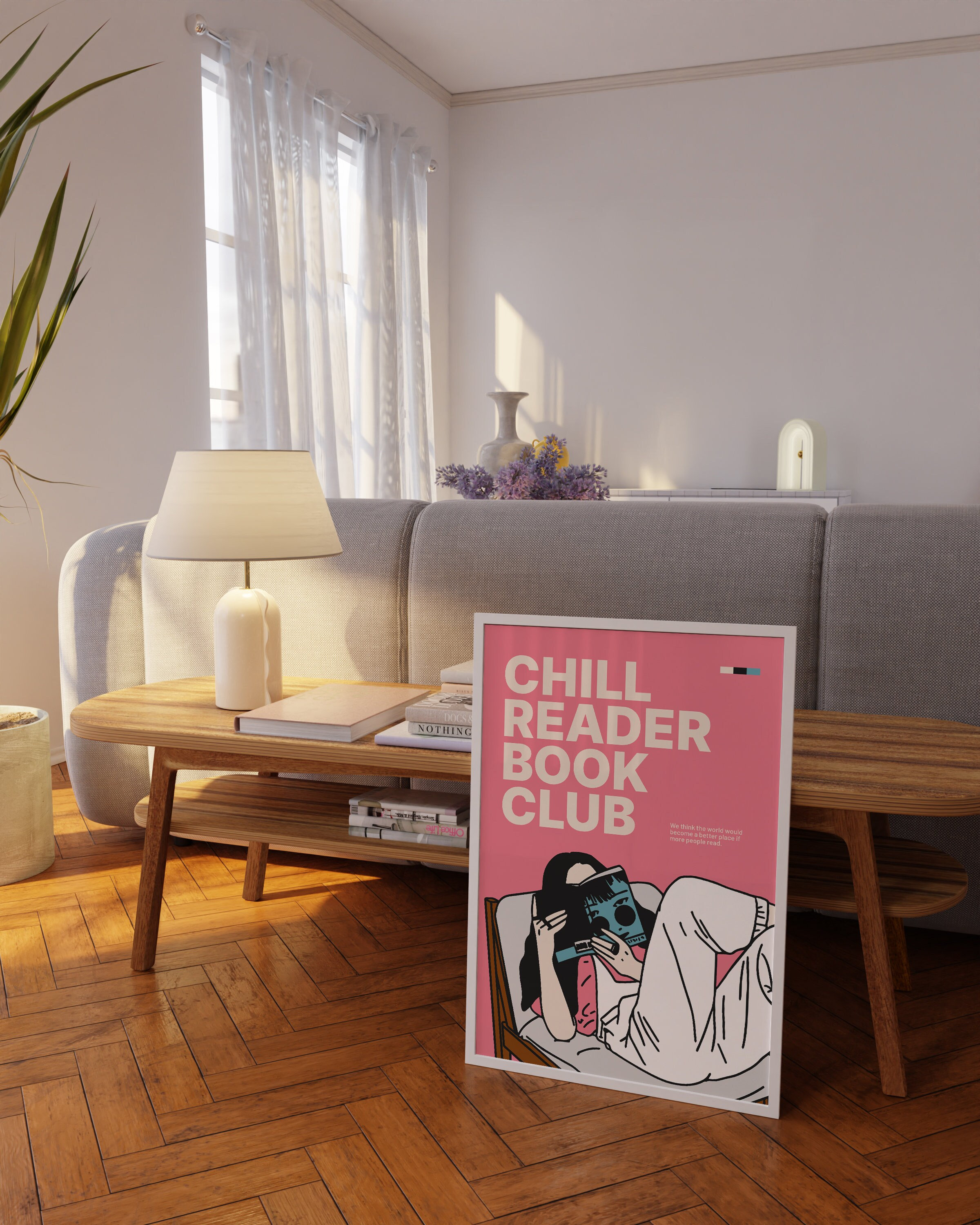 DIGITAL DOWNLOAD - Chill Reader Book Club, Reader Poster, Book Club ...