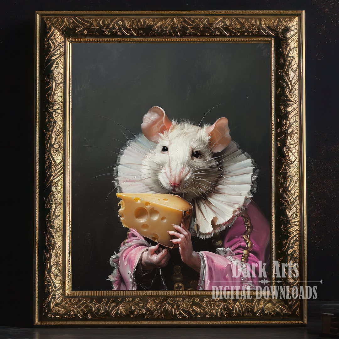 Rat Renaissance Portrait, Animal Oil Painting, Victorian Animal ...