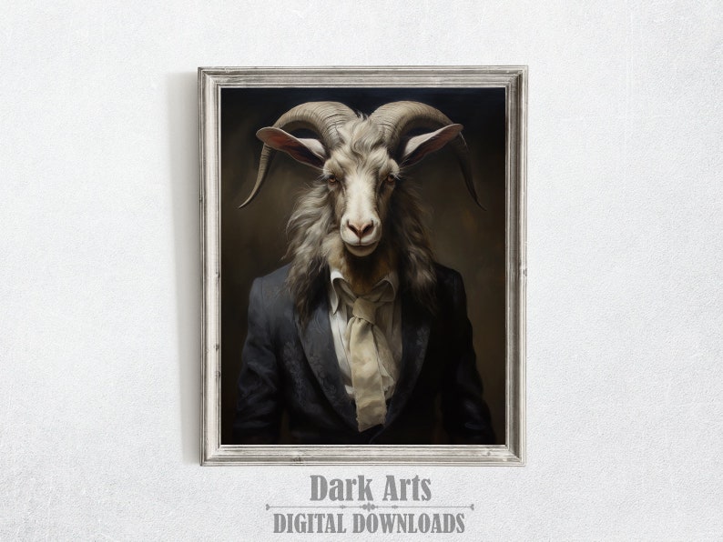 Victorian Goat Vintage Poster, Art Poster Print, Animal Painting, Home ...