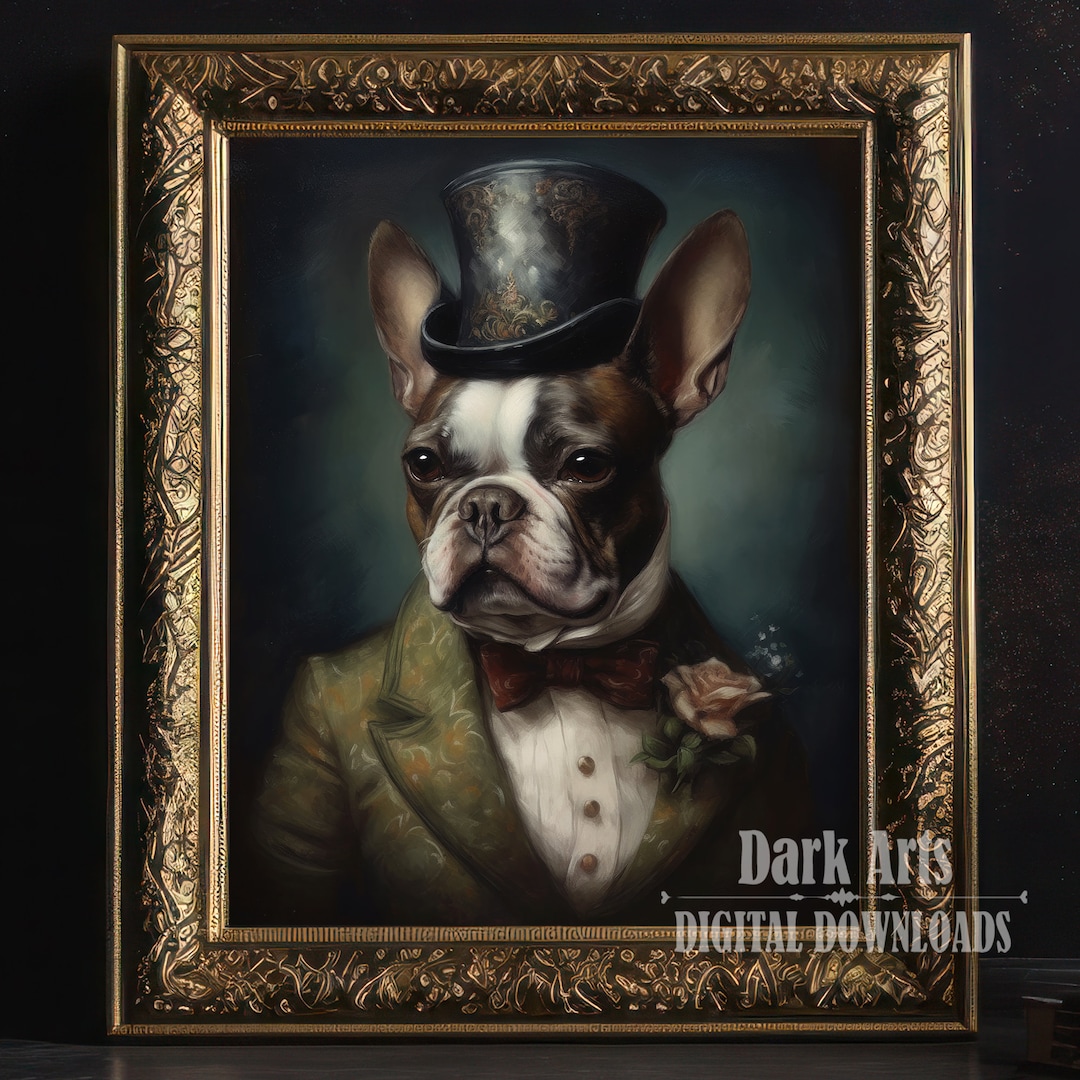 French Bulldog Wall Decor, Dog Poster Print, Frenchie Painting, Home ...