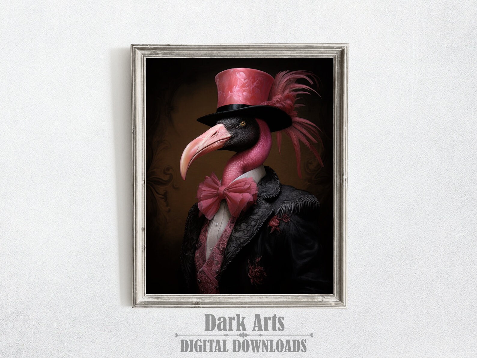 Victorian Flamingos Printable Wall Art, Renaissance Art, Animal Print ...