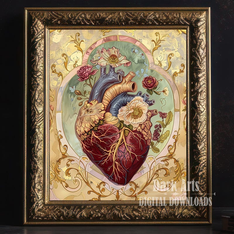 Anatomical Heart Art - Etsy