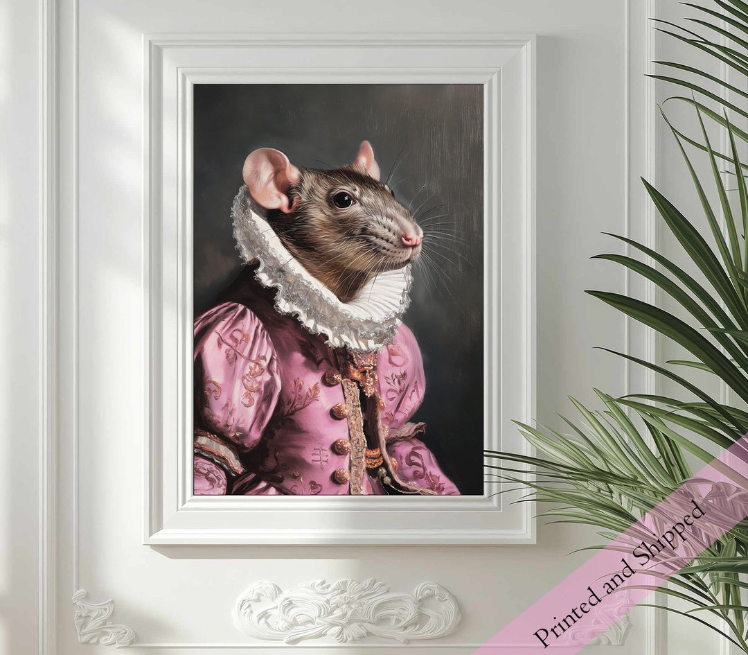 Mouse Rat Gentleman Rococo Renaissance, Whimsical Fine Art Giclee ...