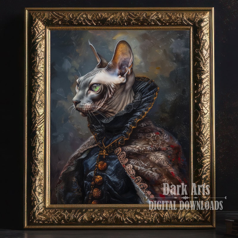 Sphinx Cat Art Painting - Etsy