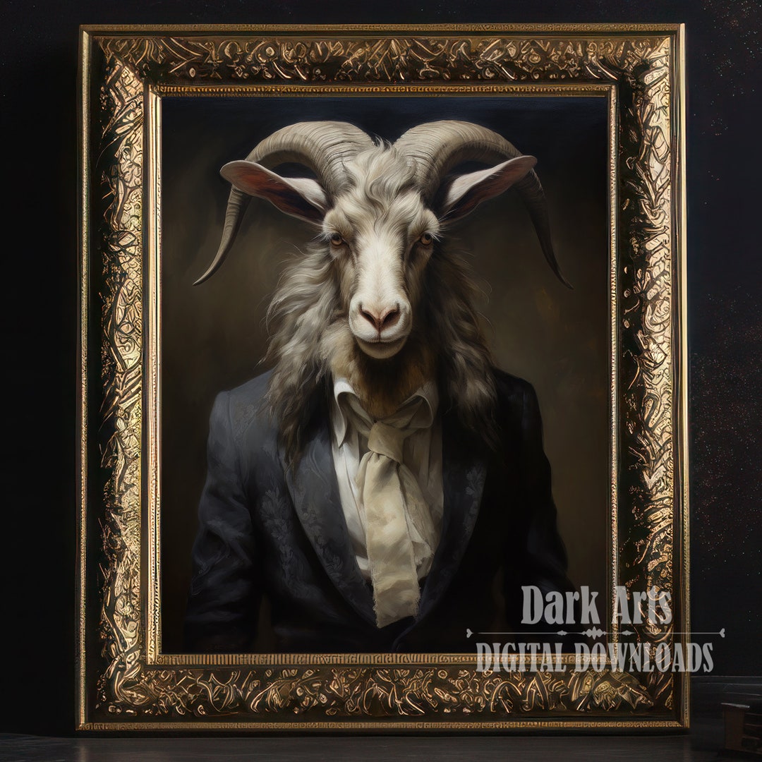 Victorian Goat Vintage Poster, Art Poster Print, Animal Painting, Home ...