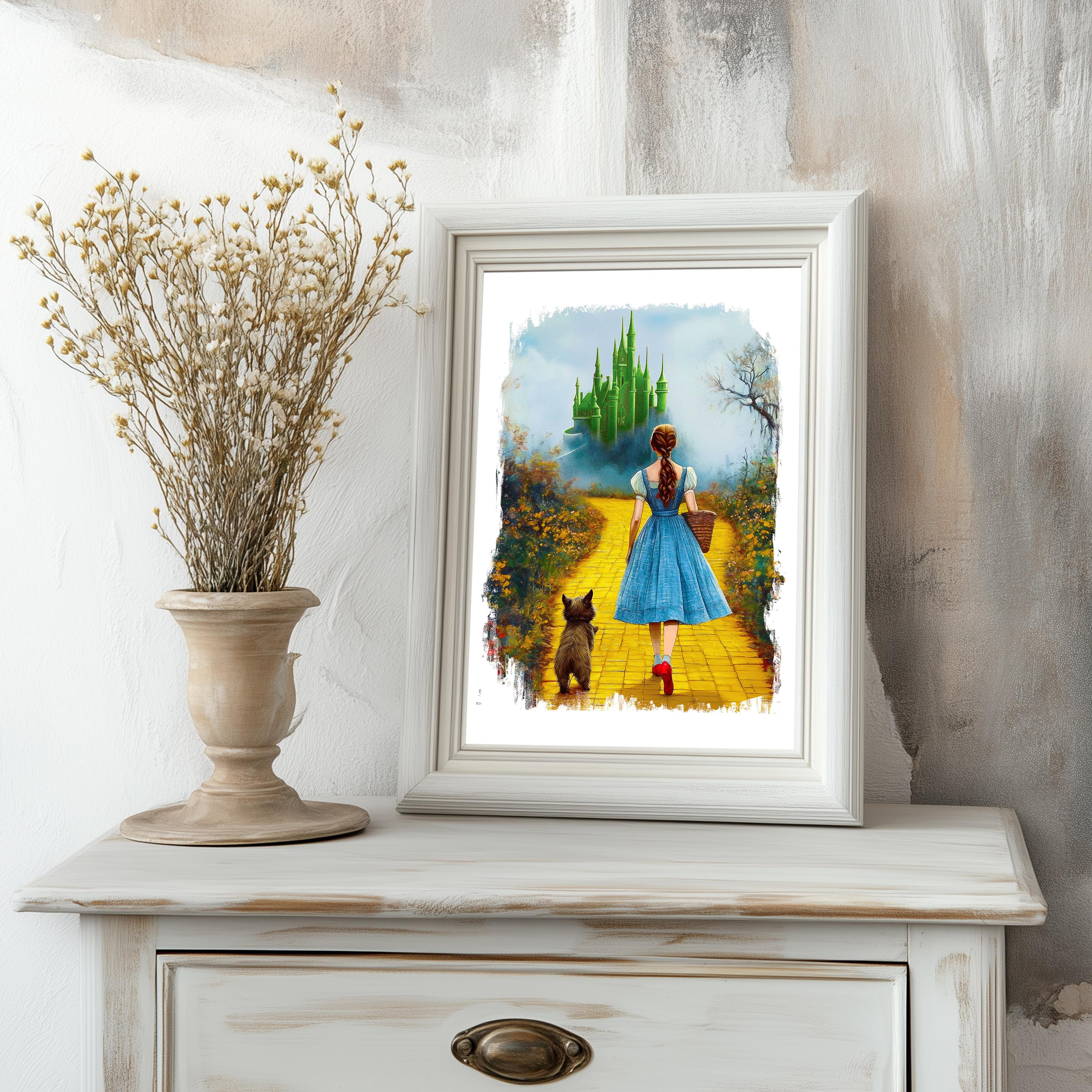 Dorothy and Toto, Wizard of Oz Home Decor, Emerald City Art, Poster Art ...