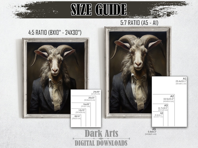 Victorian Goat Vintage Poster, Art Poster Print, Animal Painting, Home ...