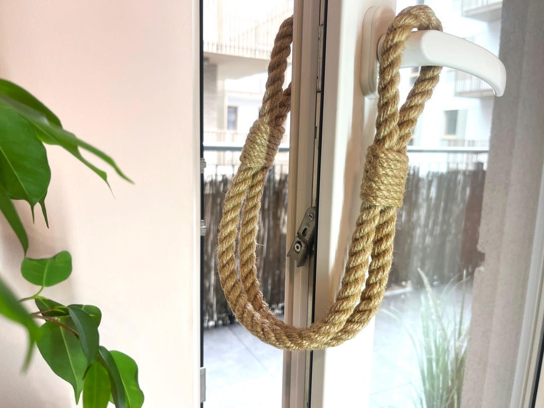 Window Stopper - Double Jute Rope Window Stops - Handmade - Door ...