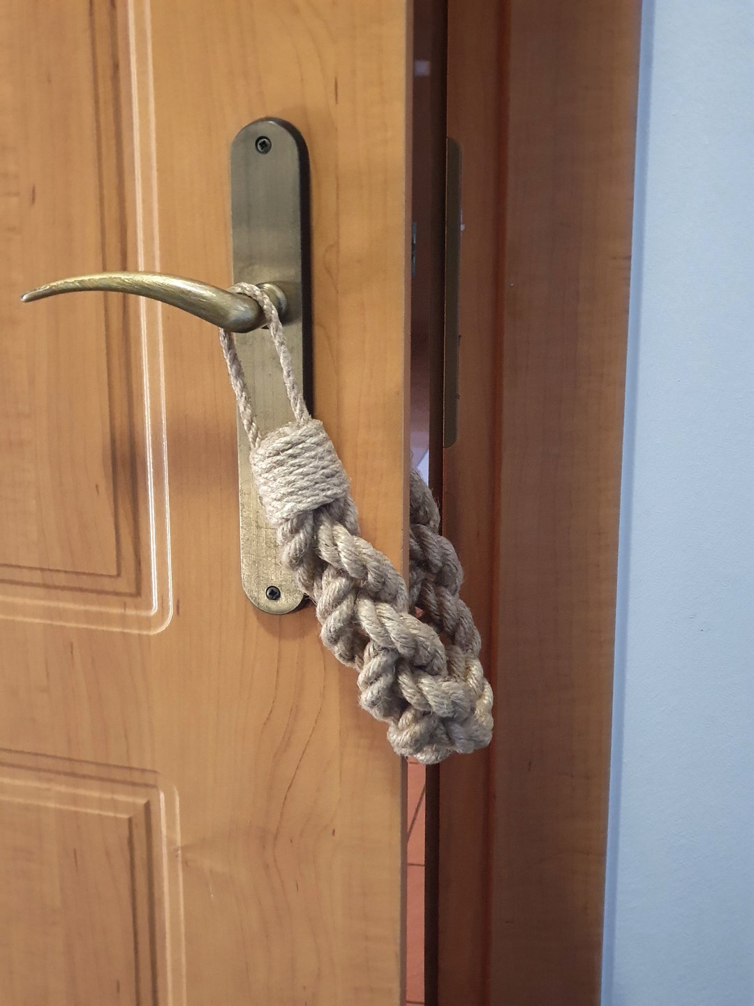 Door Stopper Door Stop Thick Rope Braid of Three Ropes Chunky Jute Rope ...