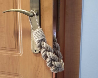 Door Stopper Door Stop Thick Rope Braided Chunky Jute Rope White Cotton ...