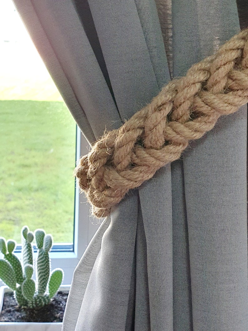 Curtain Tie-back Braid of Four Ropes Holdback Curtain Tieback Nautical ...