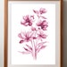 Digital Download Hamptons Botanicals Pink Flower | Coastal Art Print ...