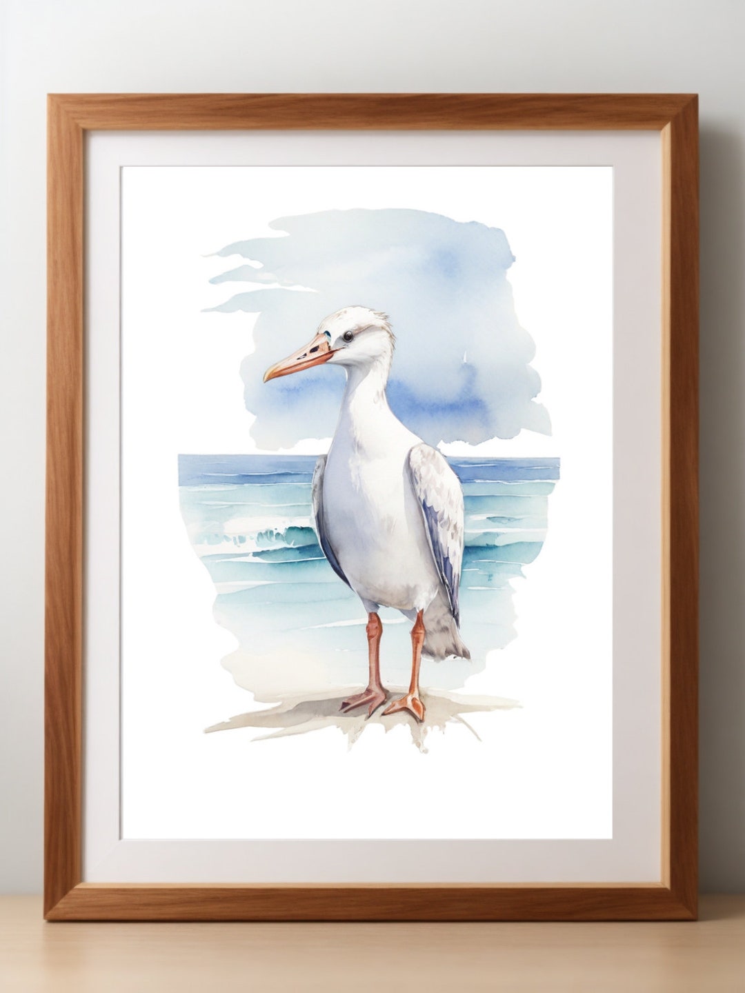 Hamptons Seabird Coastal Bird Wall Art Elegant Seagull Poster Hamptons ...