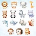 30 Watercolor Zoo Animals, Safari Animals, Jungle Animals, Cute Animals ...
