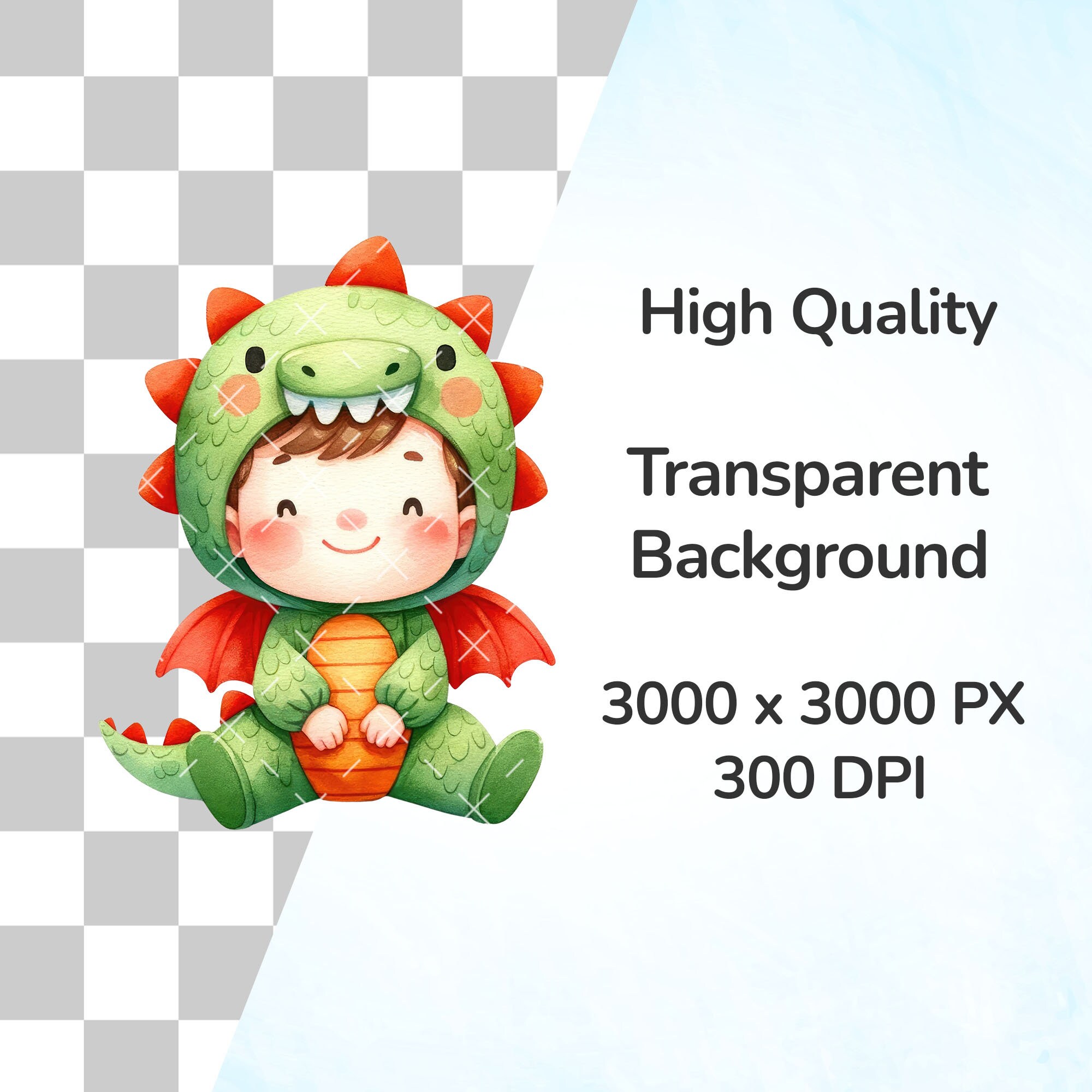 58 Watercolor Cozy Kid in Dragon Suit, Year of the Dragon, Kids in ...