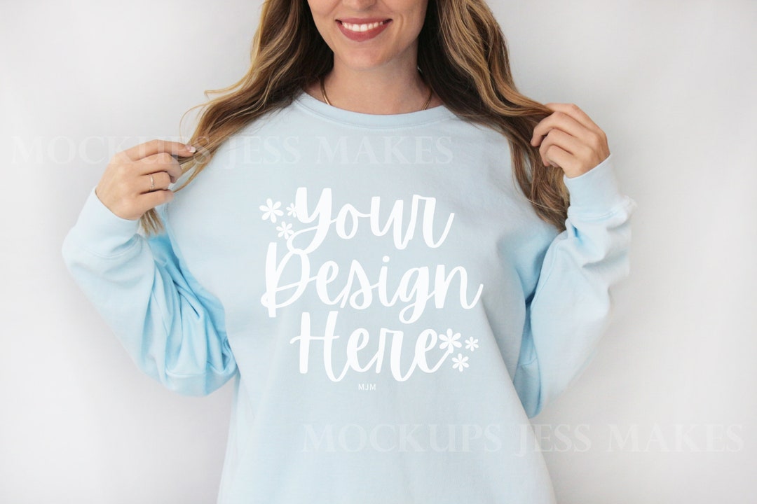 Simple Chambray Comfort Colors Sweatshirt Mockup, Mock for Everyday Use ...