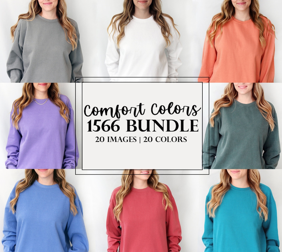 Comfort Colors 1566 Simple Modeled Bundle - Includes ALL 20 Colors CC ...