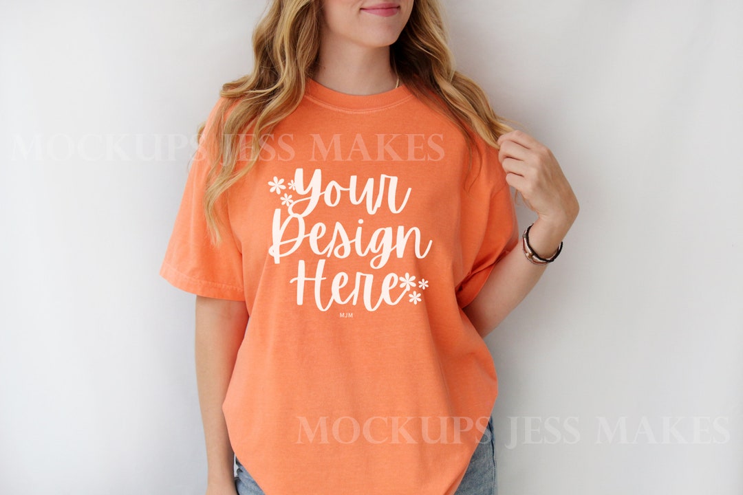 Melon Comfort Colors 1717 Mockup, Melon Model Mockup, Gildan Mockup, Comfort Colors Mockup ...