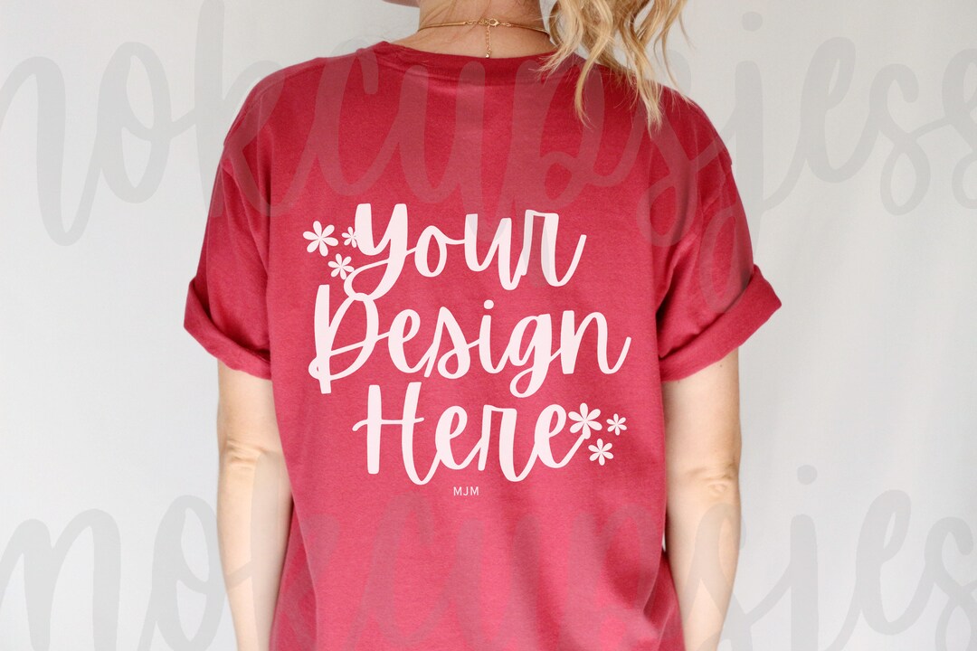 Brick Back of Shirt Comfort Colors 1717 Mockup, 1717 T-shirt Mock ...