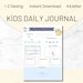 Kids Daily Journal | Printable Kids Journal | DIY Animal Pages | Diary ...