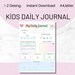 Kids Daily Journal | Printable Kids Journal | DIY Animal Pages | Diary ...