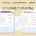 Kids Daily Journal | Printable Kids Journal | DIY Animal Pages | Diary ...